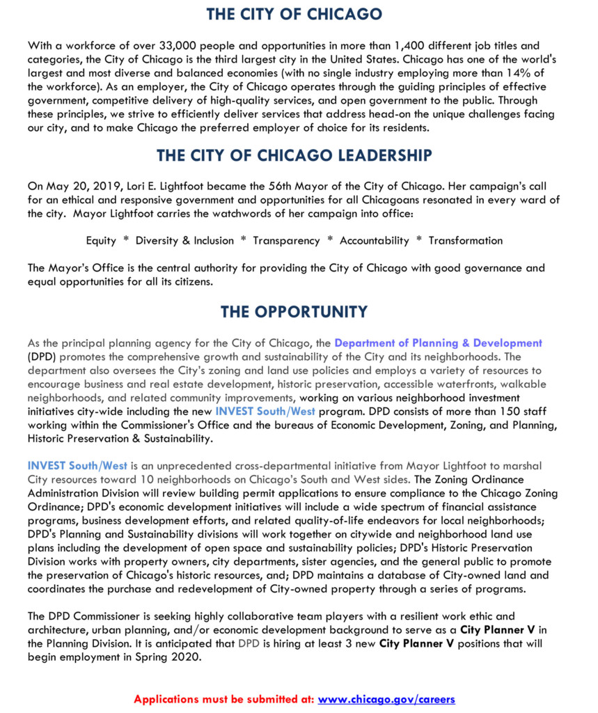 DPD Job Posting | Alderman Bennett Lawson – 44th Ward Chicago