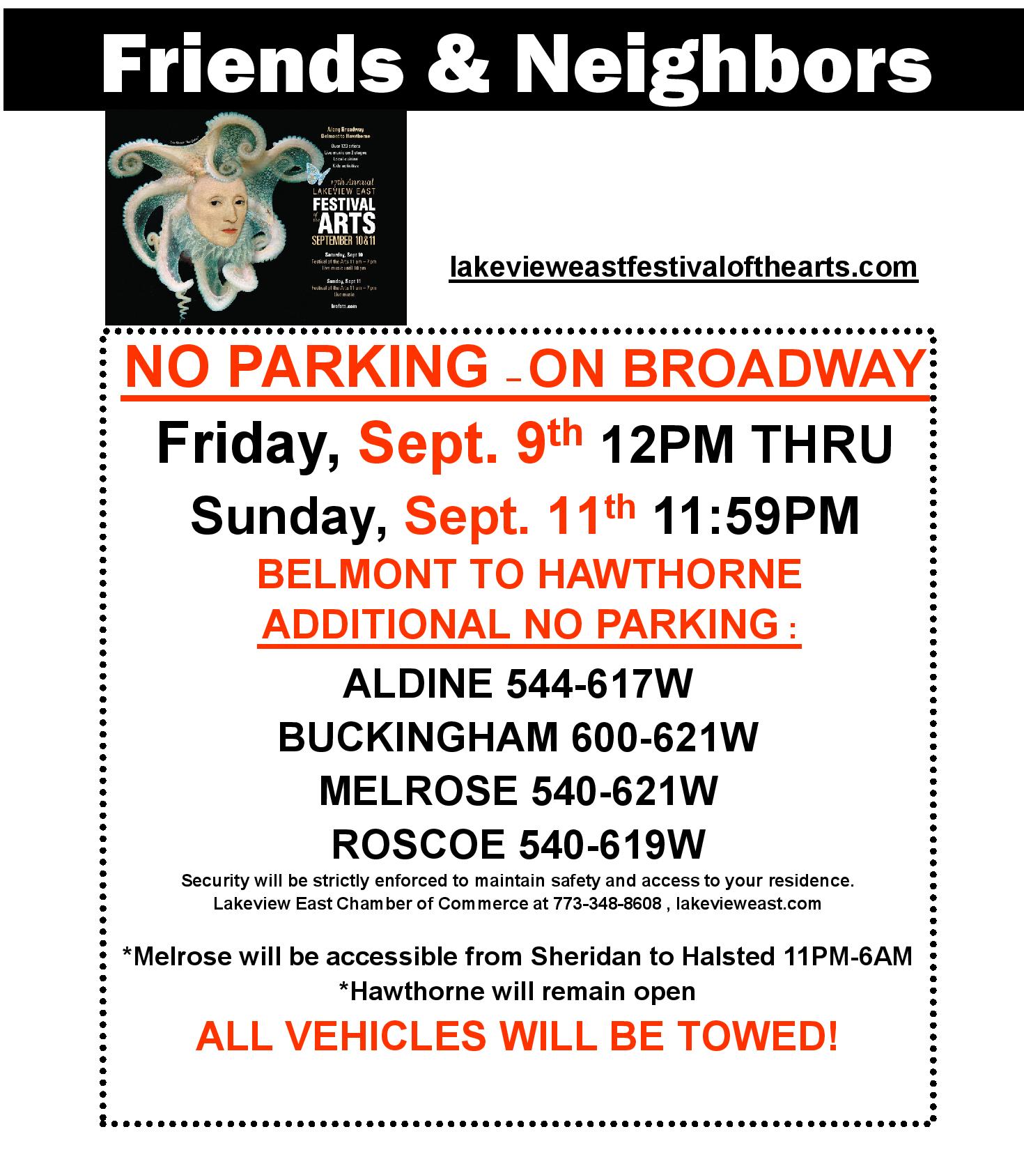 Street Closures for the Lakeview East Festival of the Arts | Alderman ...