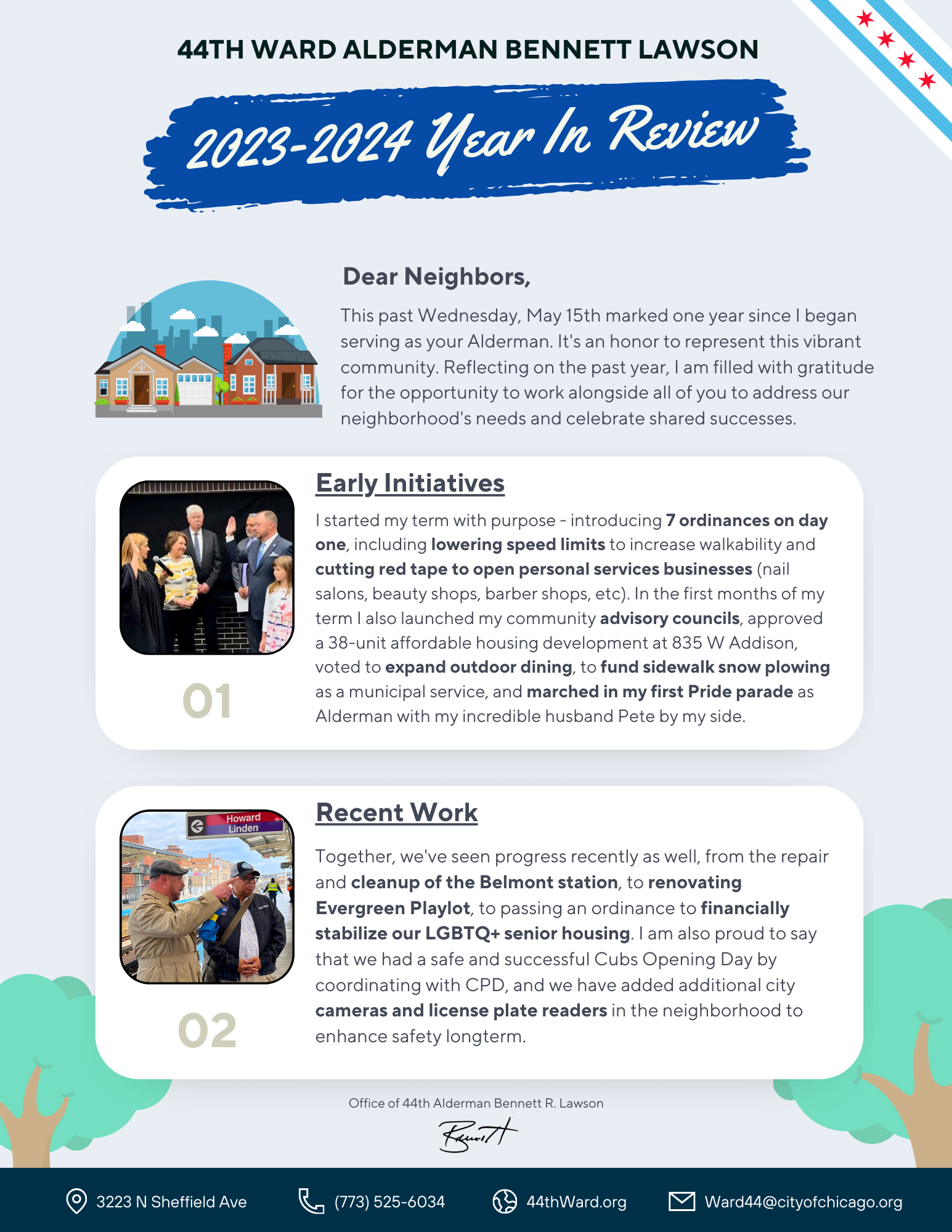 2023-2024 Year in Review | Alderman Bennett Lawson – 44th Ward Chicago