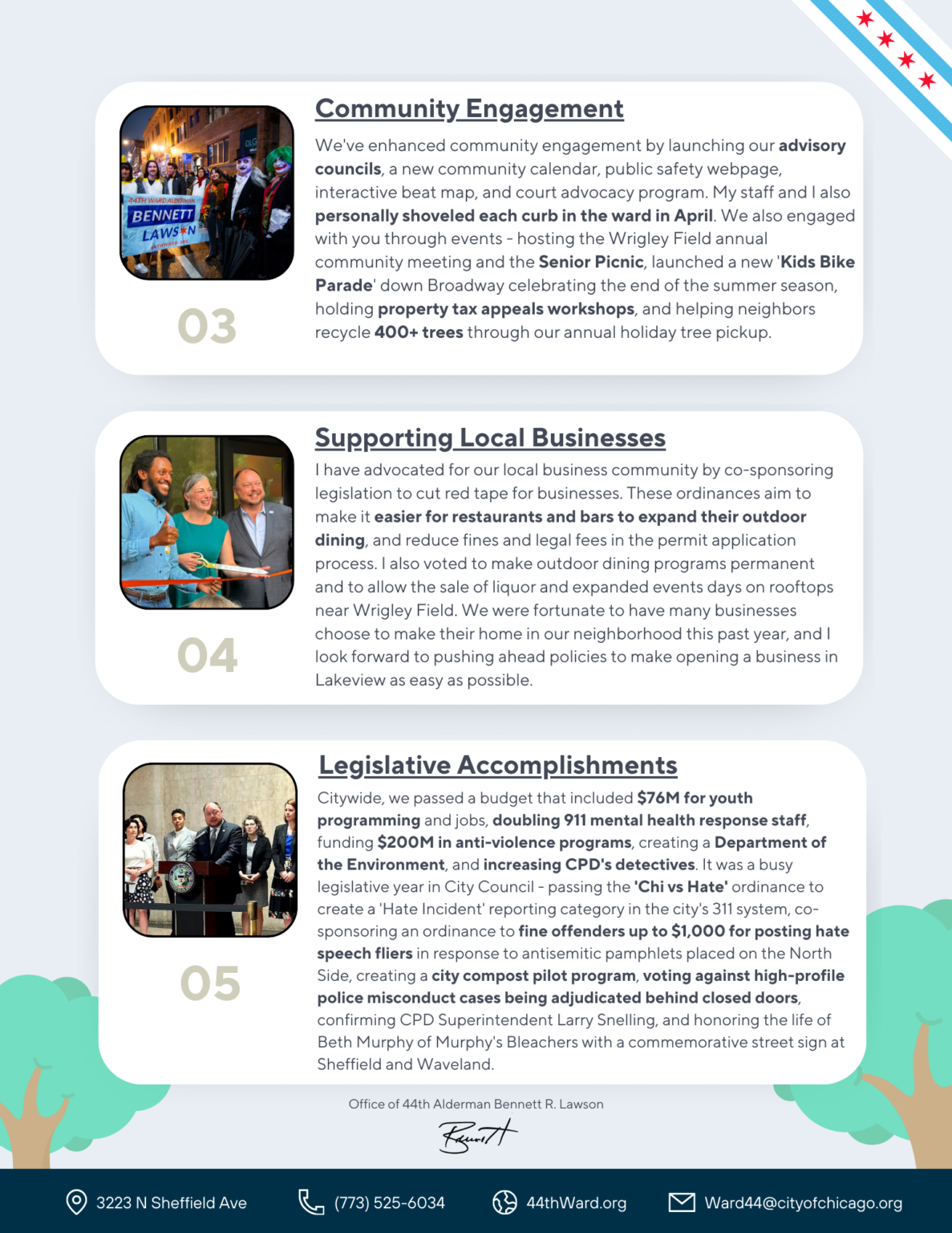 2023-2024 Year in Review | Alderman Bennett Lawson – 44th Ward Chicago